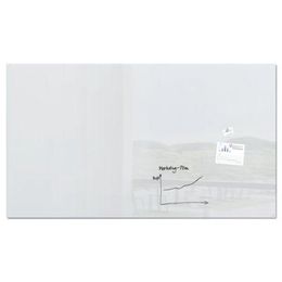 Sigel Glas-Whiteboard Artverum, gl&auml;nzend, super-wei&szlig;, magnethaftend, 2400 x 1200 mm + 2 SuperDym-Magnete