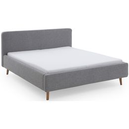 Meise M&ouml;bel Polsterbett MEISE.M&Ouml;BEL "Mattis", grau, B:201cm H:105cm L:218cm, Bezug Bett: Multicolor (100% Polyester), Betten, Polsterbett, Topseller, wahlweise mit Bettkasten