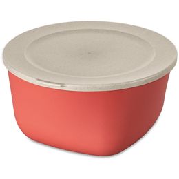 Frischhaltedose Koziol "CONNECT BOX 4", orange (nature coral), B:25cm H:13cm, Lebensmittelaufbewahrungsbeh&auml;lter, Frischhaltedose, sp&uuml;lmaschinengeeignet,melaminfrei,recycelbar 4L