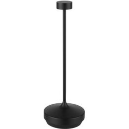 APS LED Tischleuchte "Nissrin" Kabellose USB-C Tischleuchte", schwarz, 1, &Oslash; 8cm H: 25cm, 1 Stk., Leuchten, Spritzwasssergesch&uuml;tzt IP 54, inkl. Dockinstation und Fernbedienung, LED Tischleuchte