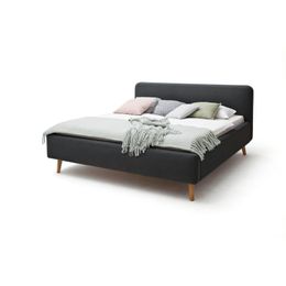 Meise M&ouml;bel Polsterbett MEISE.M&Ouml;BEL "Mattis", grau (anthrazit), B:181cm H:105cm L:218cm, Bezug Bett: Strukturstoff (100% Polyester), Betten, Polsterbett, Topseller, wahlweise mit Bettkasten
