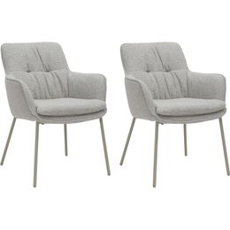 Esszimmerstuhl OTTO HOME "Katelin", grau, B:60cm H:83cm T:67cm, Webstoff 100% Polyester, St&uuml;hle, Esszimmerstuhl, pflegeleichter Webstoff Bezug, pulverbeschichtetes Metallgestell