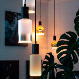 Segula LED-Leuchtmittel "LED Zylinder smokey matt", Energieeffizienz: G (A-G), grau, L:21cm &Oslash;:9cm, Leuchtmittel, handmade