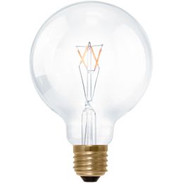 Segula LED-Leuchtmittel "LED Globe 95 klar", Energieeffizienz: F (A-G), transparent, L:140cm &Oslash;:95cm, Leuchtmittel, dimmbar, E27, Globe 95, klar, 3Watt