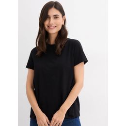 bonprix 2-in-1 Umstands- und Stillshirts aus Bio-Baumwolle (2er-Pack), schwarz, Gr.44/46 (L), T-Shirts mit Stillfunktion f&uuml;r die Schwangerschaft und danach, 95% Baumwolle (organic)