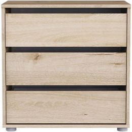Schubkastenkommode Demeyere Group, dunkel eiche royal, B:60cm H:58,1cm T:39,6cm, Spanplatte, Sideboards