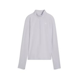 Laufshirt Puma "W RUN VELOCITY CLOUDSPUN 14 ZIP", Damen, Gr. L, vibrant silber, Jersey, Obermaterial: 94% Polyester, 6% Elasthan, regular fit normal, Shirts Laufshirt, ohne Kapuze
