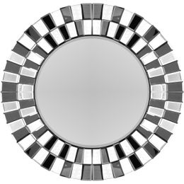 Wandspiegel Kayoom "Horus 410", silber (silberfarben), B:80cm H:80cm, Metall, Spiegelglas, Spiegel, Wandspiegel
