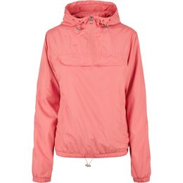 Langmantel Urban Classics "Urban Classics Damen Ladies Basic Pull Over Jacket", Damen, Gr. XS, pale pink, 100% Polyester, M&auml;ntel