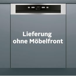 Bauknecht teilintegrierbarer Geschirrsp&uuml;ler "OBBC ECOSTAR 5320", Energieeffizienz: D (A-G), silber (silberfarben), B:59,8cm H:82cm T:55,5cm, Geschirrsp&uuml;ler