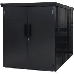 Fahrradbox WESTMANN "Velos 2", schwarz, B:133cm H:151cm T:222cm, Stahl, Aufbewahrungsboxen, BxTxH: 133x222x151 cm