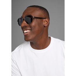 Sonnenbrille DELMAO, Damen, schwarz (anthrazit matt), matt, Sonnenbrillen Sonnenbrille, im neuen Piloten-Look mit matt-grauem Rahmen f&uuml;r SIE UND IHN