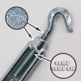 Aquagart 40 Seilspanner f&uuml;r Wildzaun Fostzaun Spannschloss Drahtspanner 2 Haken