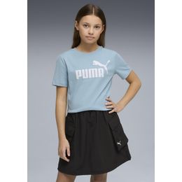 T-Shirt Puma "ESS NO 1 LOGO TEE G", M&auml;dchen, Gr. 176, seafoam, Jersey, Obermaterial: 100% Baumwolle, bedruckt, regular fit normal, Rundhals, Shirts T-Shirt, Regular Fit, Kurzarm, mit Kapuze, mit Logodruck