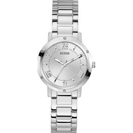 Quarzuhr Guess "DAWN", silber (silberfarben), Armbanduhren, Damen, Quarzuhr, Armbanduhr, Damenuhr