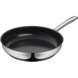 Bratpfanne WMF "Devil, &Oslash; 28 cm, Pfanne Induktion mit Antihaftversiegelung", schwarz (edelstahlfarben, schwarz), H:6cm &Oslash;:28cm, Pfannen, Bratpfanne, TransTherm-Allherdboden, f&uuml;r alle Herdarten geeignet, Edelstahlgriff