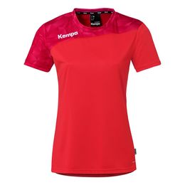 Trainingsshirt Kempa "Trainings-T-Shirt Athletics 29 Women", Damen, Gr. L, rot (rot, chilirot), Obermaterial: 100% Polyester Pol. recyc.., Shirts