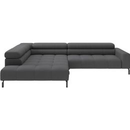 Ecksofa Home Affaire "Claya, 311 cm breit, L-Form, inkl. Kopfteilverstellung", grau, B:311cm H:71cm T:219cm, 100% Polyester, Sofas, Ecksofa, wahlweise elektrischer Sitzvorzug
