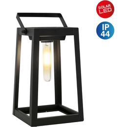 N&auml;ve LED Solarleuchte N&Auml;VE "Camping", schwarz, B:15cm H:25,5cm L:15cm, Leuchten, incl. 1x LED warmwei&szlig;, mit Henkel, schwarz, h: 25,5cm