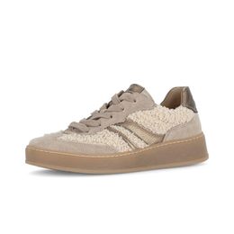 Sneaker Gabor "Sneaker low", Damen, Gr. 38,5, beige, Schuhe Sneaker