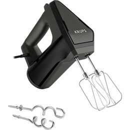 Krups Handmixer "GN6028 3MIX 6000, Soft-Touch-Griff, langes Kabel", schwarz, B:12,4cm H:22,2cm T:22,9cm, Mixer
