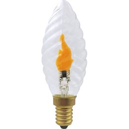Segula LED-Filament "LED Kerze Twisted klar, E14", transparent, klar, L:10cm &Oslash;:3,5cm, Leuchtmittel