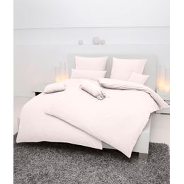 Bettw&auml;sche Janine "PIANO 0125 31, Seersucker 100% Baumwolle, uni, b&uuml;gelfrei", beige (ecru), B/L: 135cm x 200cm, 1 Stk., 1 Stk., Soft-Seersucker, B/L: 80cm x 80cm, 2 Stk., Soft-Seersucker, Obermaterial: 100% Baumwolle, Bettw&auml;sche, Bettw&auml;sche, Markenrei&szlig;verschluss, feinf&auml;dige Qualit&auml;t, gek&auml;mmte Mako-Garne