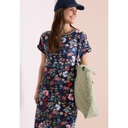 Sommerkleid Cecil, Damen, Gr. M (40), US-Gr&ouml;&szlig;en, universal blau, Stoff, 100% Viskose, gebl&uuml;mt, comfort fit knielang, Rundhals, normaler Saum, Kleider Sommerkleid, mit Blumenprint