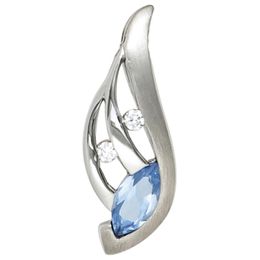 Kettenanh&auml;nger Jobo "Anh&auml;nger mit Zirkonia", silber (silber 925), Schmuckanh&auml;nger, Damen, Silber 925 (Sterlingsilber), Kettenanh&auml;nger, 925 Silber