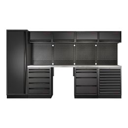 Kraftwerk Mobilio 5er Kombi, Hochschrank, 4/5/9 Schubladen, Edelstahl (3964K-BLK-015-IX)