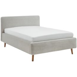 Meise M&ouml;bel Polsterbett MEISE.M&Ouml;BEL "Mattis", beige, B:161cm H:105cm L:218cm, Bezug Bett: Cord (100% Polyester), Betten, Polsterbett, Topseller, wahlweise mit Bettkasten