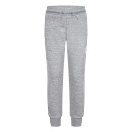 Jogginghose Converse "CNVB SIGNATURE CHUCKPATCH JGGR", M&auml;dchen, Gr. 122 (7), N-Gr, dk grau heather, schwarz, angeraute Sweatware, Obermaterial: 60% Baumwolle, 40% Polyester, Hosen Jogginghose, normale Weite, f&uuml;r Freizeit und Training, weiches Material