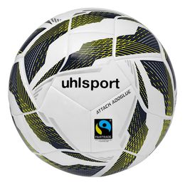 Fu&szlig;ball Uhlsport "Fu&szlig;ball Attack Addglue For The Planet Kids" Gr. 4, wei&szlig; (wei&szlig;, marine, fluo gelb), B&auml;lle, Kinder, 4