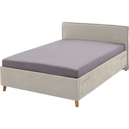 Meise M&ouml;bel Kinderbett MEISE.M&Ouml;BEL "FUN", beige (beige, beige), B:153cm L:215cm, Betten, Kinderbett, Polsterbett wahlweise mit Bettkasten, Jugendbett inkl. USB-Anschluss