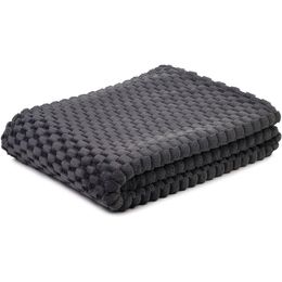 G&ouml;zze Wohndecke G&Ouml;ZZE "Decke 3D - Bubbles", grau (anthrazit), B:150cm L:200cm, Polyester, Wohndecken, Wohndecke, Jacquard gewebte Decke in 3D Optik