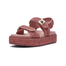 Plateausandaletten Steve Madden "Steve Madden Sandalen Lederimitat", Damen, Gr. 39, pink, Lederimitat, Schuhe