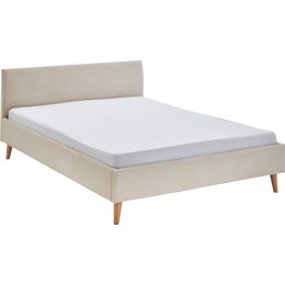Meise M&ouml;bel Polsterbett MEISE.M&Ouml;BEL "Wicki", beige, B:145cm L:208cm, Betten, Polsterbett, 140x200cm, Cordstoff
