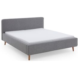 Meise M&ouml;bel Polsterbett MEISE.M&Ouml;BEL "Mattis", grau, B:181cm H:105cm L:218cm, Bezug Bett: Multicolor (100% Polyester), Betten, Polsterbett, Topseller, wahlweise mit Bettkasten