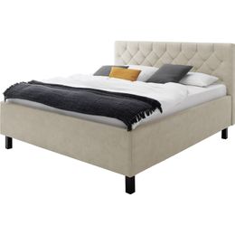 Meise M&ouml;bel Polsterbett MEISE.M&Ouml;BEL "San Remo", beige, B:190cm L:215cm, Betten, Polsterbett, mit Bettkasten