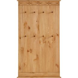 Garderobenpaneel OTTO HOME "Indra", beige (natur), Garderobenpaneele, Garderobenpaneel, aus massiver Kiefer, FSC, 8 Haken, dezentes Ornament