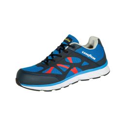 Good Year Sicherheitsschuh GOODYEAR "Sicherheitsschuhe Goodyear S1P blau/schwarz/rot" Gr. 41, blau (blau, schwarz, rot), 41, Obermaterial: 100% Nylon NY., Schuhe