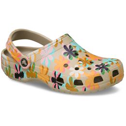 Clog Crocs "Classic Retro Summer Clog", Damen, Gr. 36, multi, Croslite&trade;, gebl&uuml;mt, Schuhe Clog, Sommerschuh, Gartenschuh, Urlaubsschuh mit Bl&uuml;tendruck
