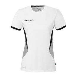 Trainingsshirt Uhlsport "Trainings-T-Shirt Equipe 29 Women", Damen, Gr. S, wei&szlig; (wei&szlig;, steingrau, schwarz), Obermaterial: 100% Polyester Pol. recyc.., Shirts
