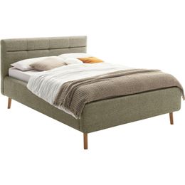 Meise M&ouml;bel Polsterbett MEISE.M&Ouml;BEL "Lotte", gr&uuml;n, L:217cm, Bezug Bett: Strukturstoff (100% Polyester), Betten, Polsterbett, mit Lattenrost und Bettkasten