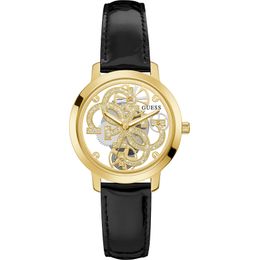 Quarzuhr Guess "QUATTRO CLEAR", schwarz, Armbanduhren, Damen, Quarzuhr, Armbanduhr, Damenuhr
