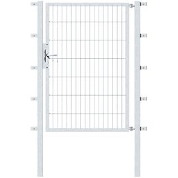 Zauneinzelt&uuml;r Alberts "Flexo", silber (silberfarben), B:100cm H:140cm, Stahl, Tore, in verschiedenen Abmessungen