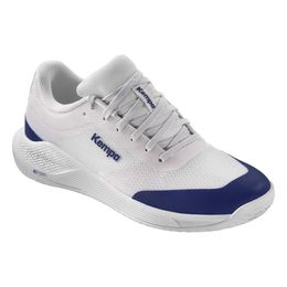 Hallenschuh Kempa "Hallen-Sport-Schuhe Kourtfly Two W", Damen, Gr. 10, wei&szlig; (wei&szlig;, lila), Obermaterial: 100% Textilmaterial TEXMAT., Schuhe Hallenschuh