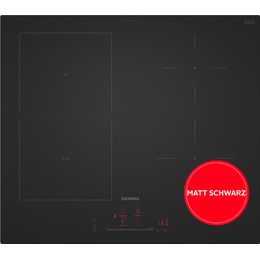 Siemens Induktions-Kochfeld "ED61AHSC1E", schwarz, B:59,2cm H:5,1cm T:52,2cm, Kochfelder, Moderne matte Optik: 5x weniger sichtbare Kratzer