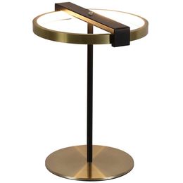 LED Teichleuchte Searchlight "Aerial-LED-Tischlampe, Goldenes und Schwarzes Metall", satinmessingfarben, schwarz, B:25cm H:35cm L:28cm, Leuchten