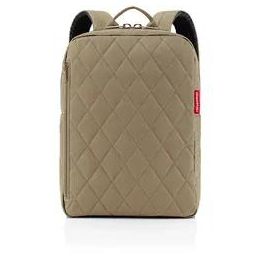 Rucksack Reisenthel "Reisenthel classic backpack M", Herren, Gr. B/H/T: 28cm x 39cm x 12cm, rhombus olive, Polyester, unifarben, Rucks&auml;cke Rucksack